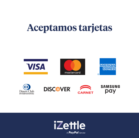 Letrero "aceptamos tarjetas" | iZettle