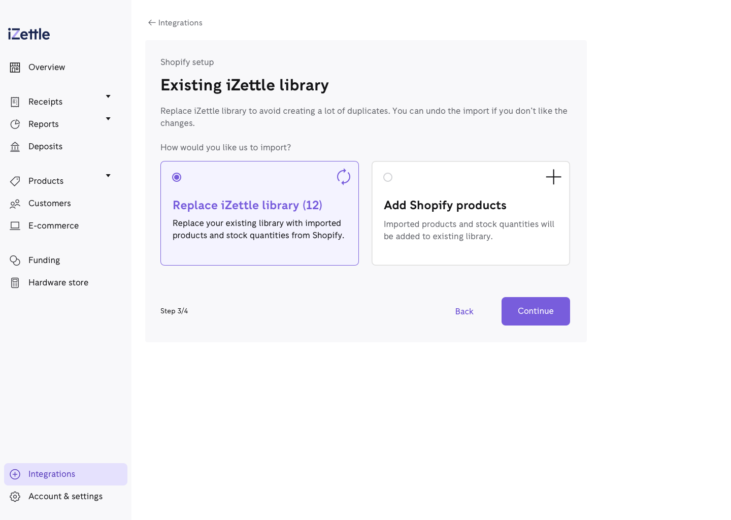 Shopify-Integration | Zettle